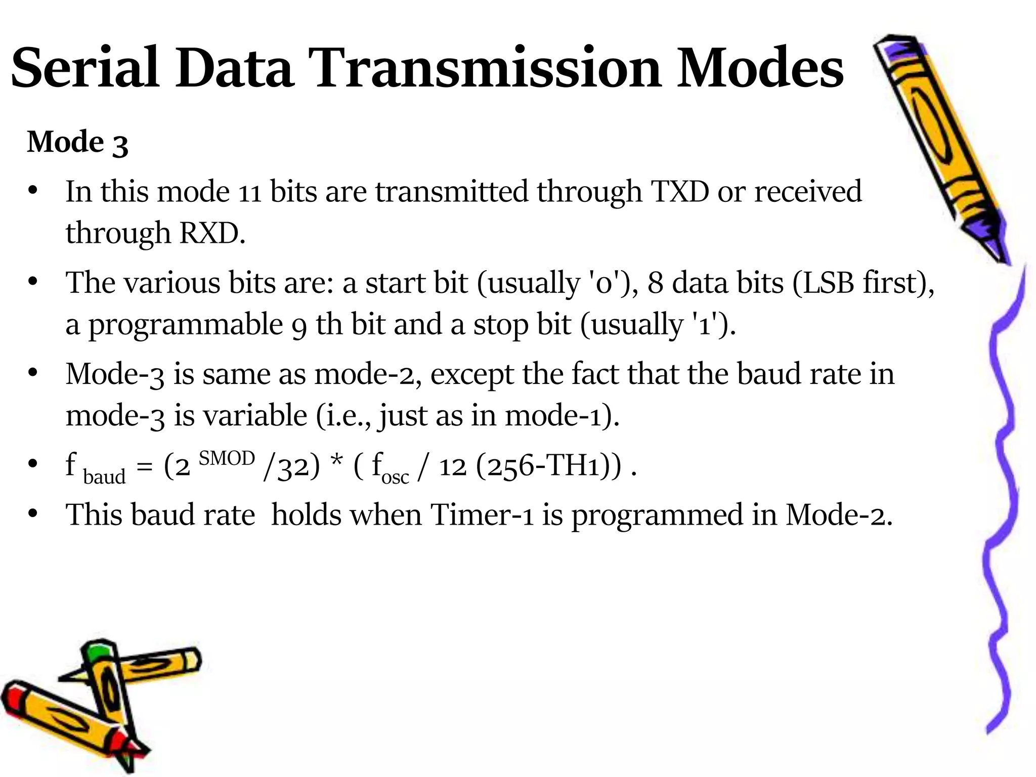 Serial Communication in 8051 | PPTX