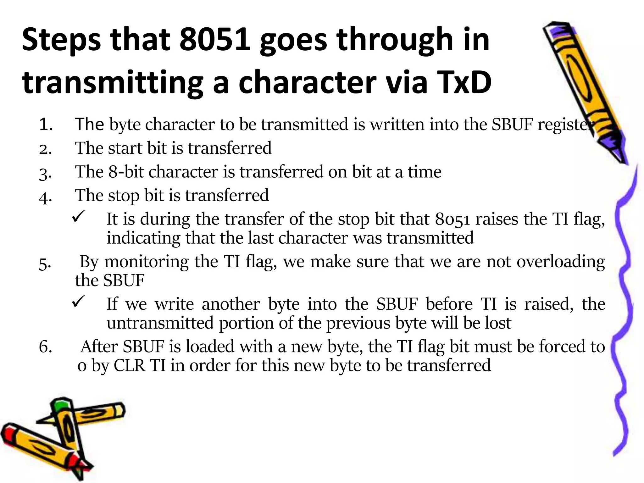 Serial Communication in 8051 | PPTX