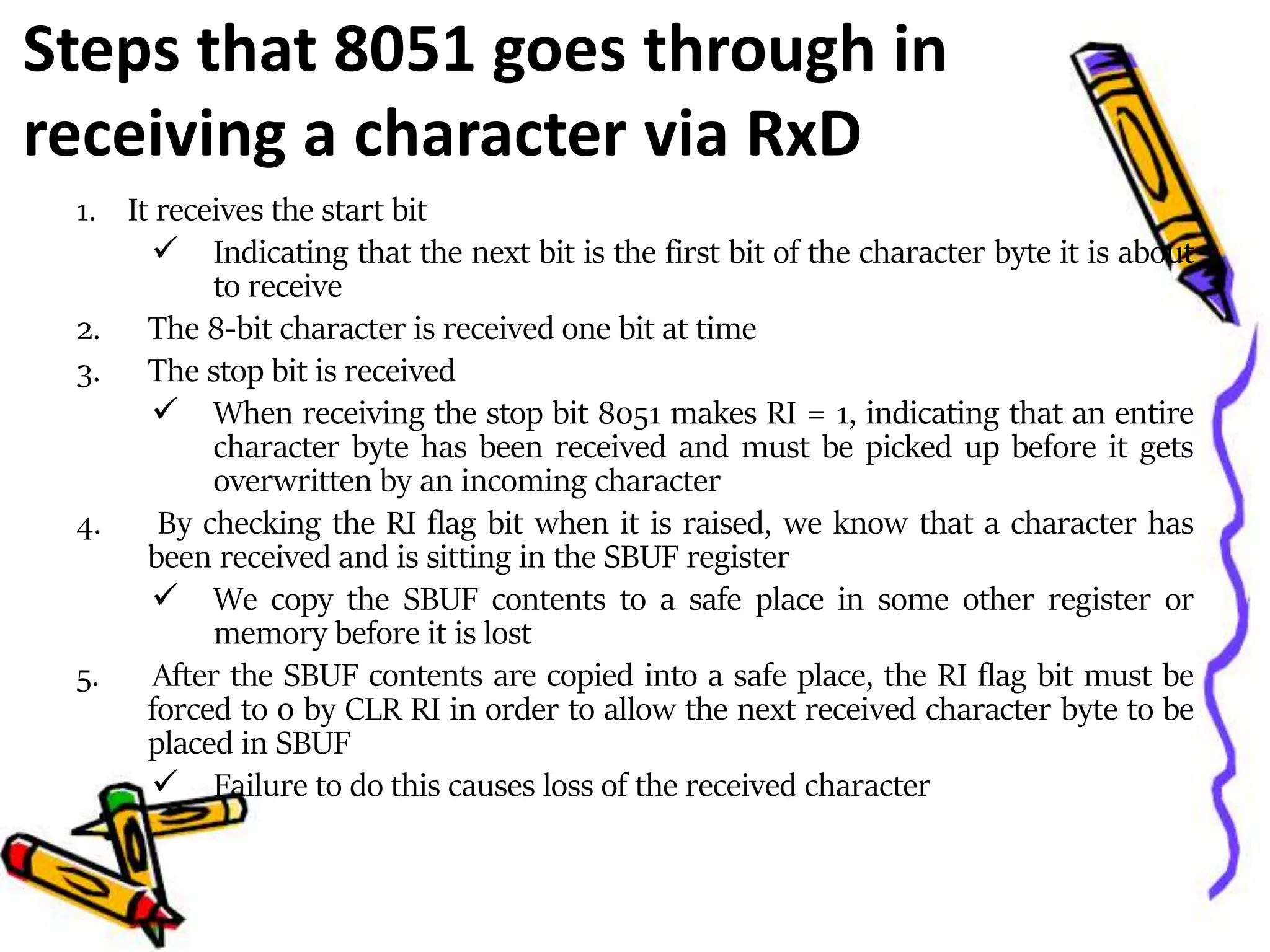 Serial Communication in 8051 | PPTX