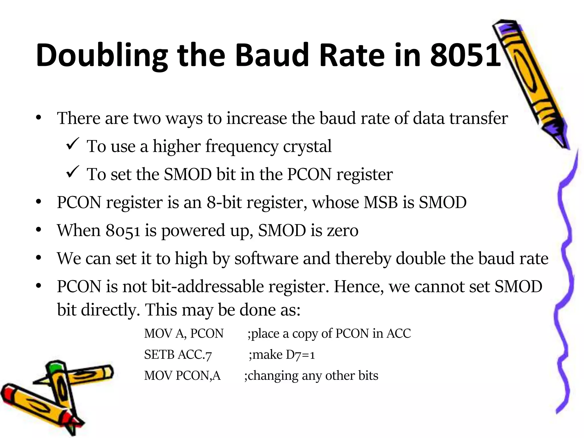 Serial Communication in 8051 | PPTX