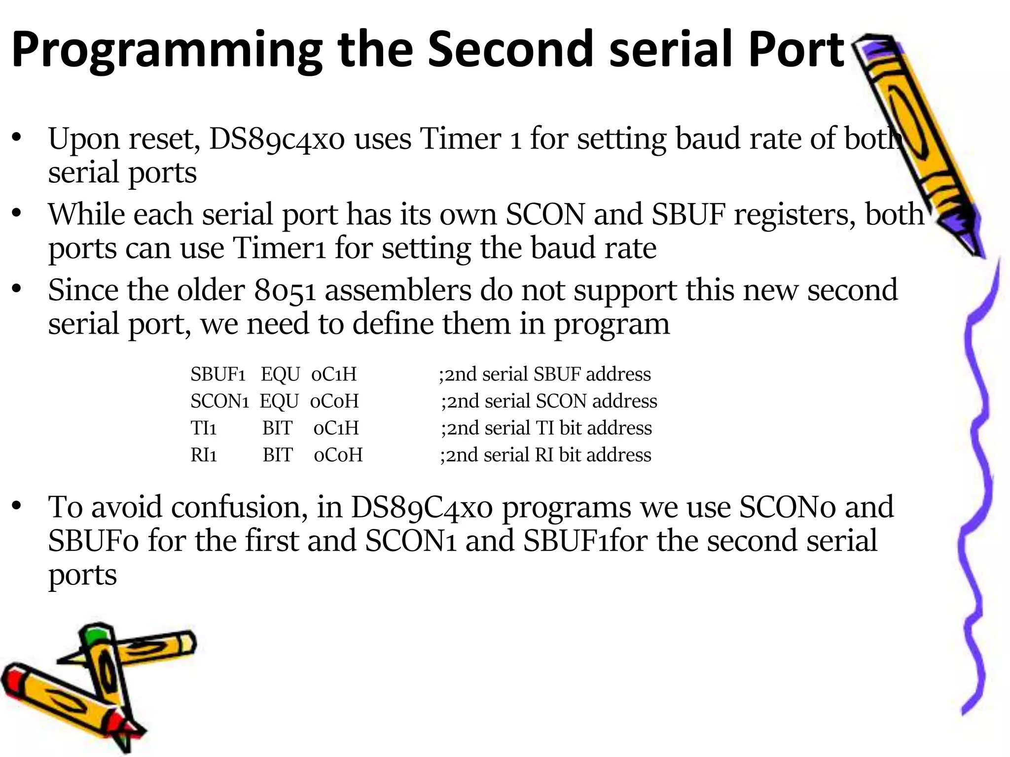 Serial Communication in 8051 | PPTX