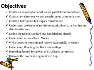 Serial Communication in 8051 | PPTX | Computer Networking | Computing