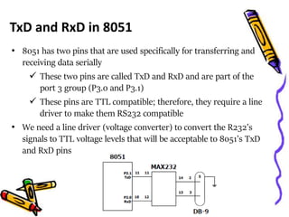 Serial Communication in 8051 | PPTX