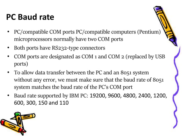 Serial Communication In 8051 Pptx Computer Networking Computing