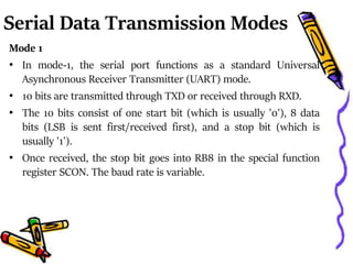 Serial Communication in 8051 | PPTX
