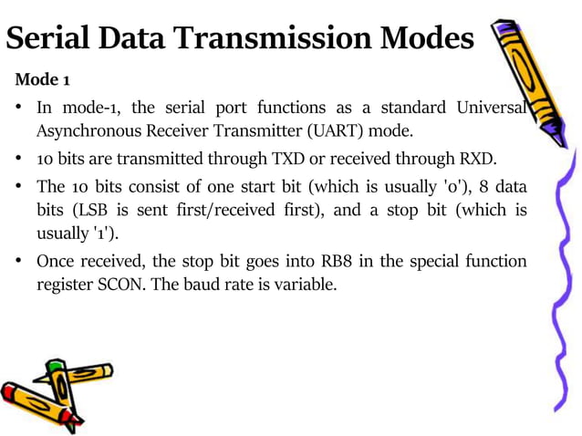 Serial Communication In 8051 Pptx Computer Networking Computing