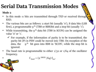 Serial Communication in 8051 | PPTX