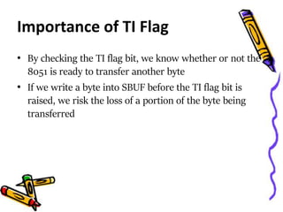 Serial Communication in 8051 | PPTX