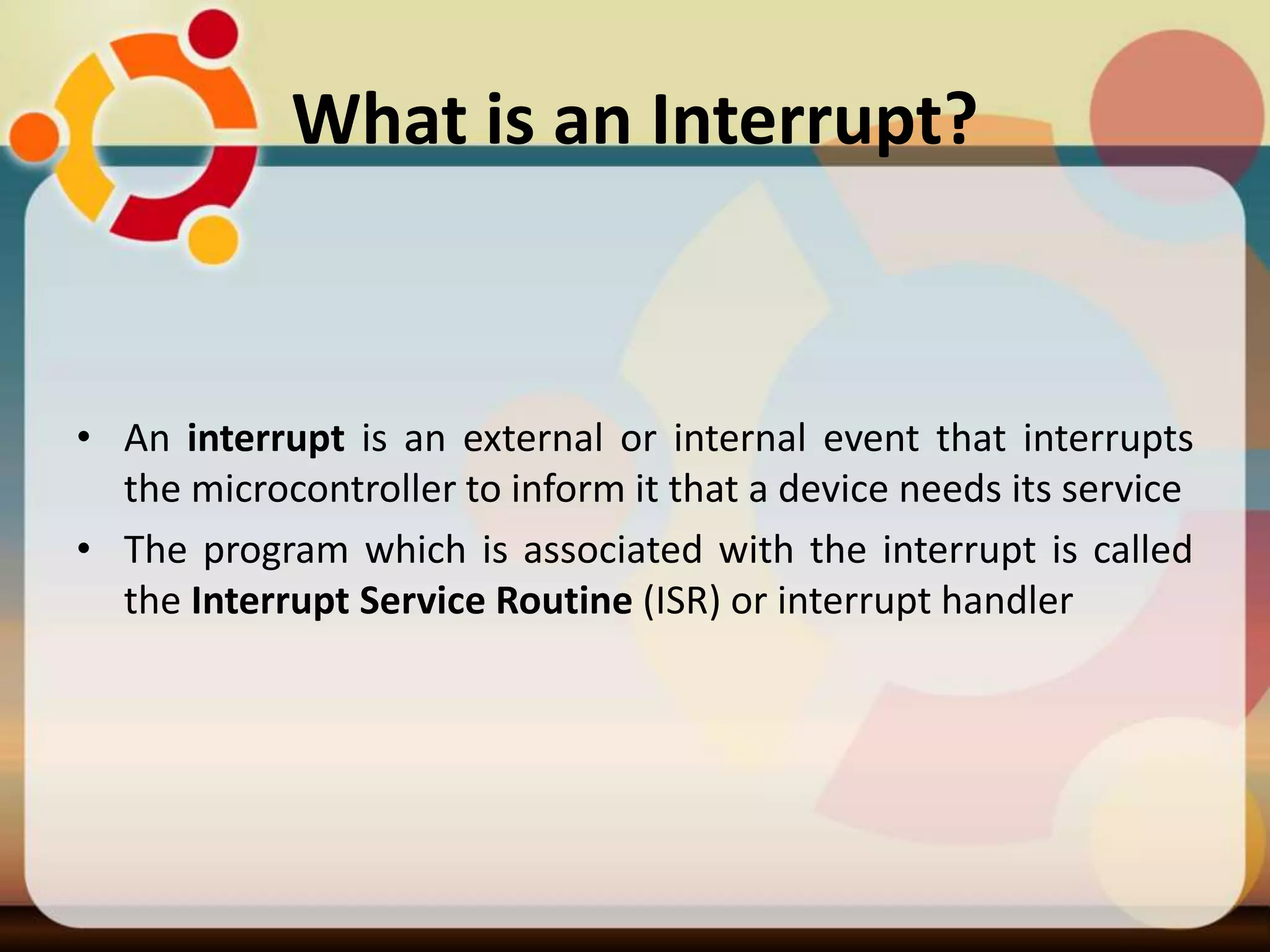 Interrupts in 8051 | PPTX