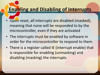 Interrupts in 8051 | PPTX