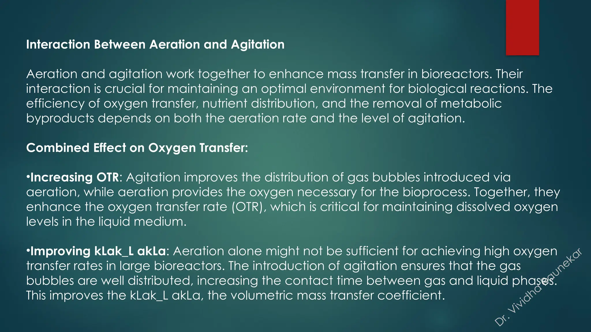 Mass transfer in bioreactors: Aeration and agitation- Importance | PPTX