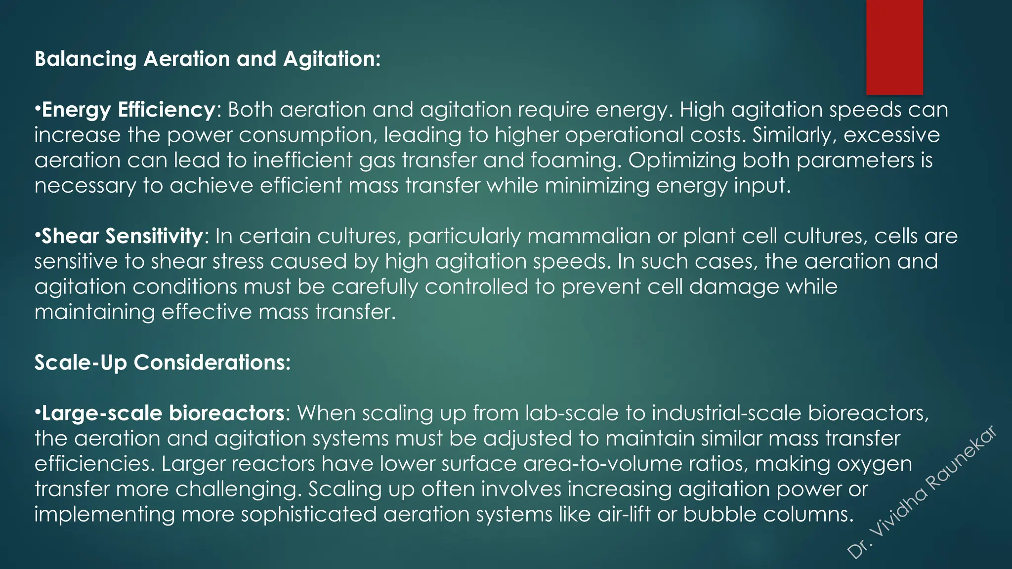 Mass transfer in bioreactors: Aeration and agitation- Importance | PPTX