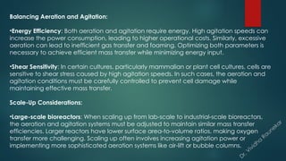 Mass transfer in bioreactors: Aeration and agitation- Importance | PPTX