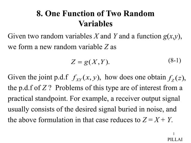 One function of two Random variable a.ppt