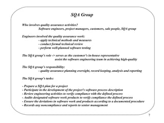 Software Quality Assurance | PPT