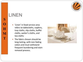 Equipment Glassware_ Linen_ Furniture.ppt