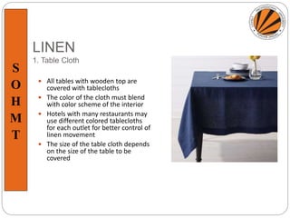 Equipment Glassware_ Linen_ Furniture.ppt