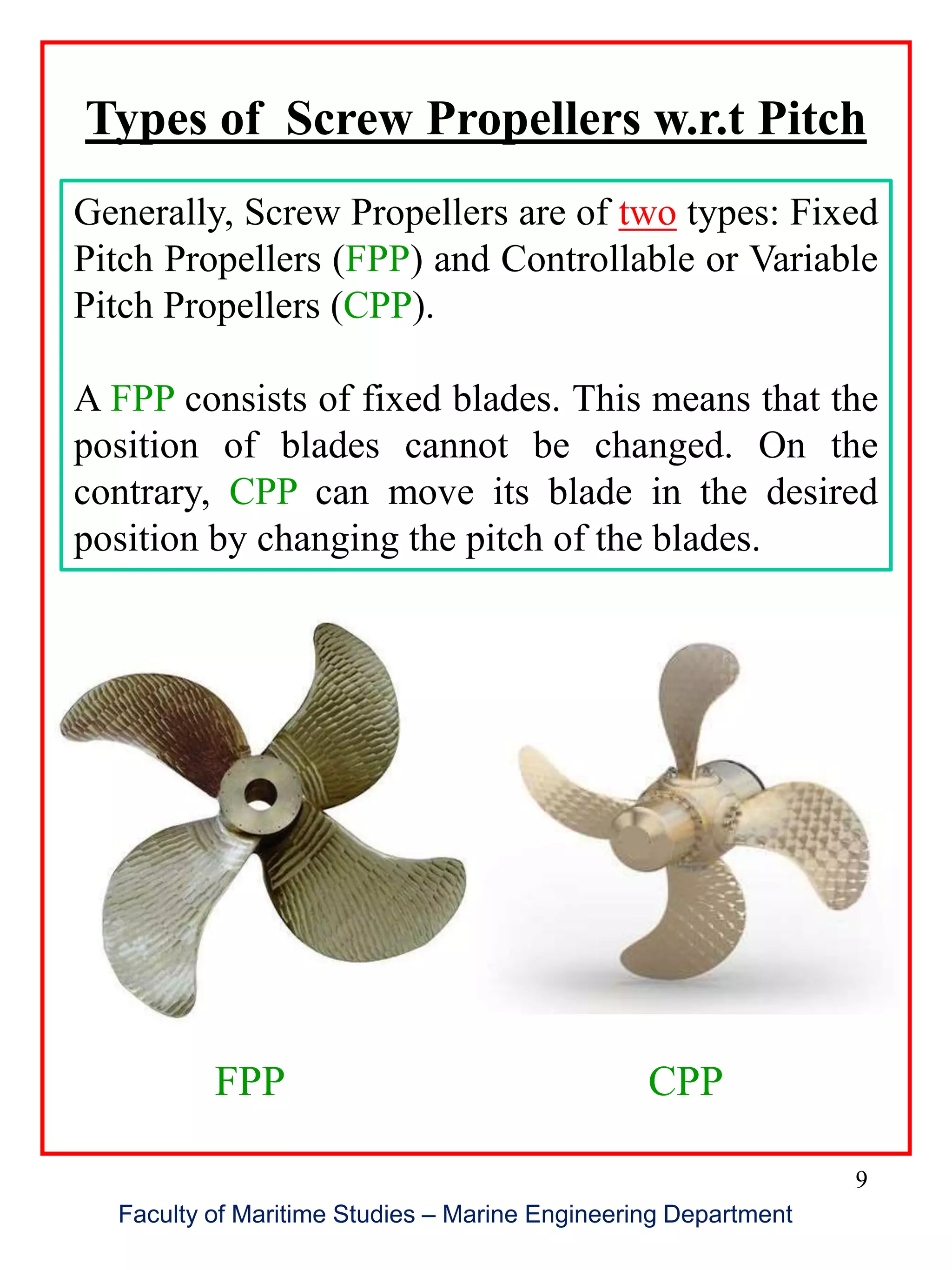 Lect 9 ship propellers (new) | PPTX