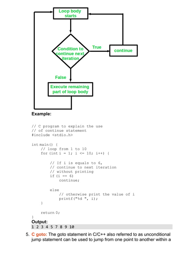 Control structure and Looping statements | PDF