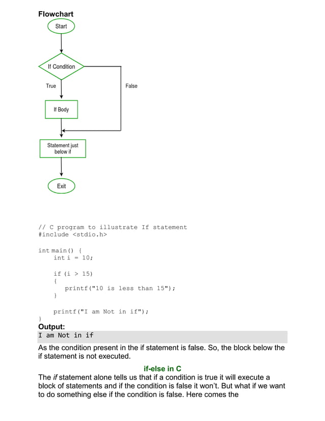 Control structure and Looping statements | PDF