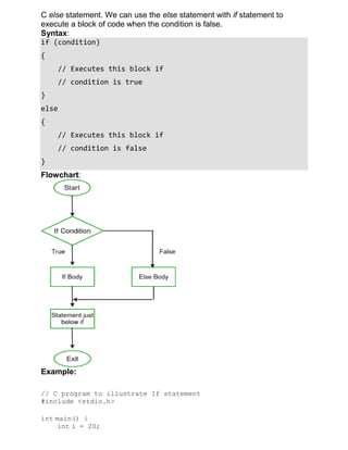 Control structure and Looping statements | PDF
