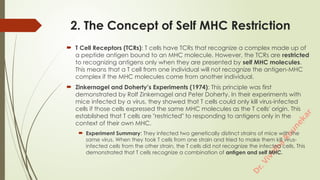 Self MHC (Major Histocompatibility Complex) restriction | PPTX
