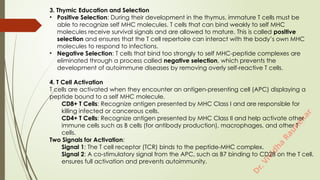 Self MHC (Major Histocompatibility Complex) restriction | PPTX