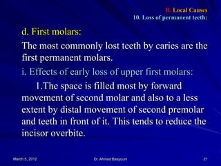 Etiology of Malocclusion II | PPT
