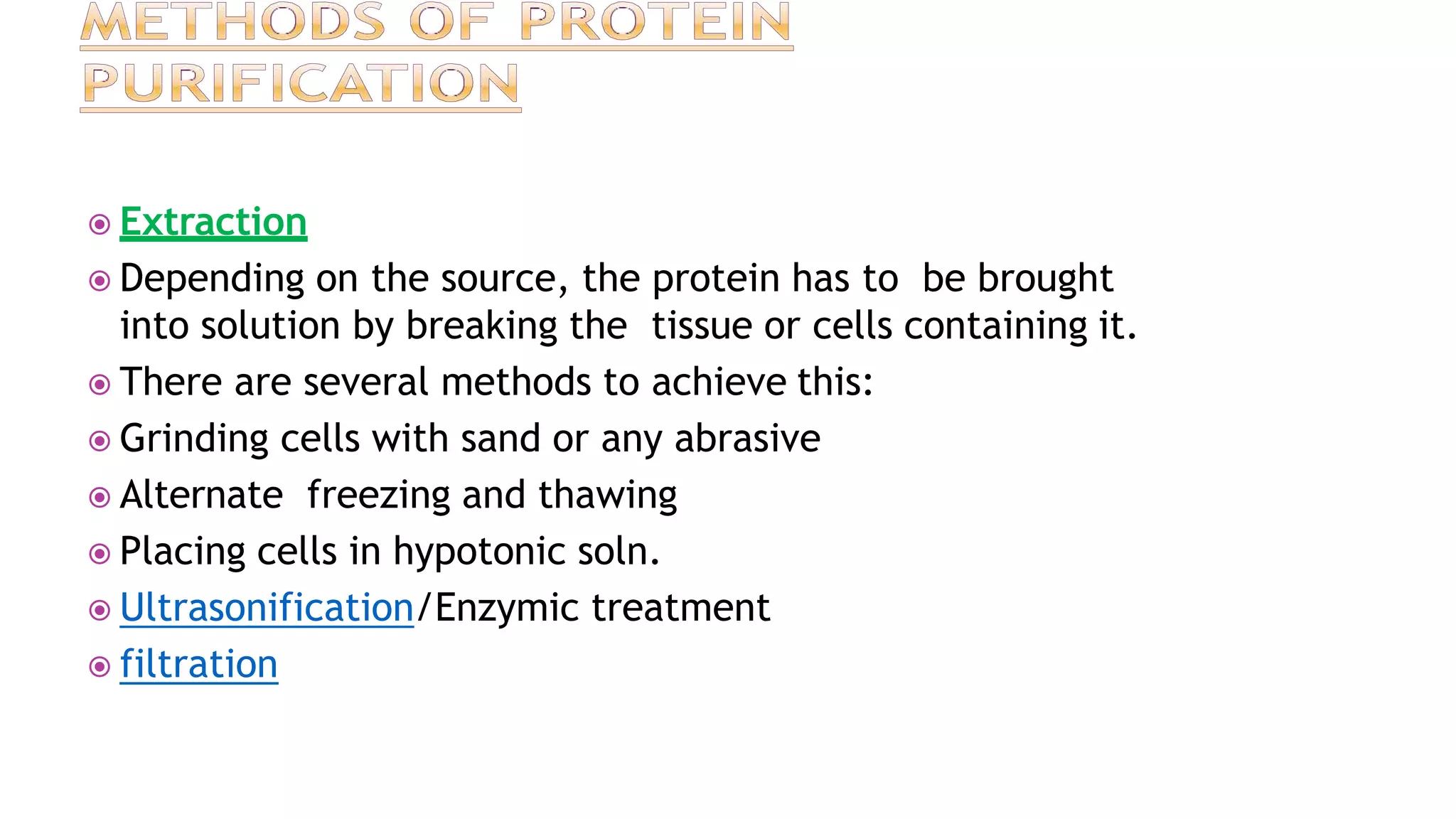 Lec tech.protein separation | PPTX | Chemistry | Science