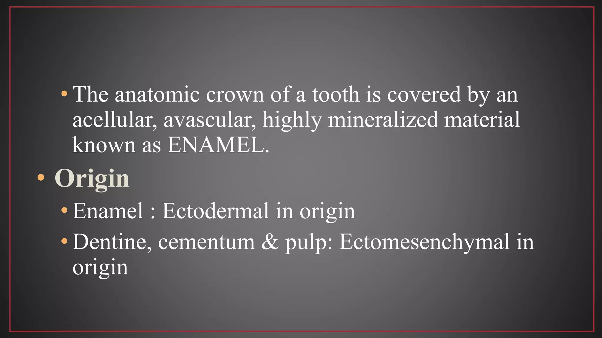 1st BDS Lecture on tooth Enamel | PPTX | Dental Health | Diseases and ...