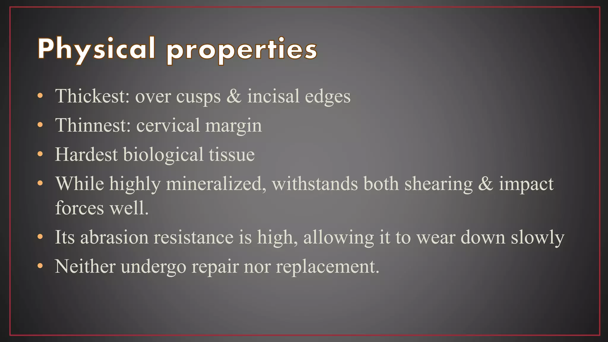 1st BDS Lecture on tooth Enamel | PPTX