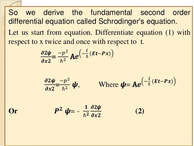 Lect 1 Schrodinger Equation In Time Dependent Form