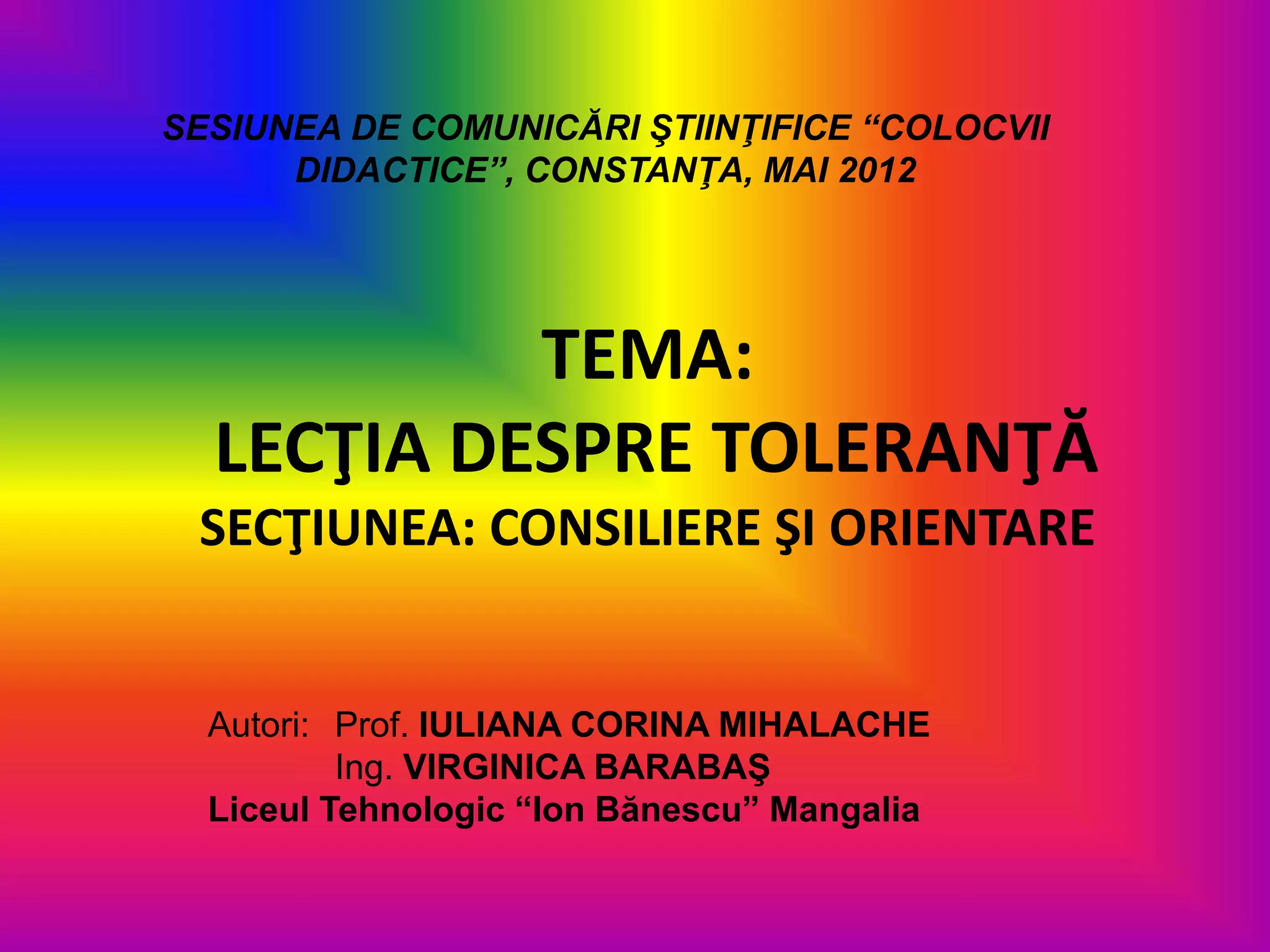 Lectia despre toleranta | PPT
