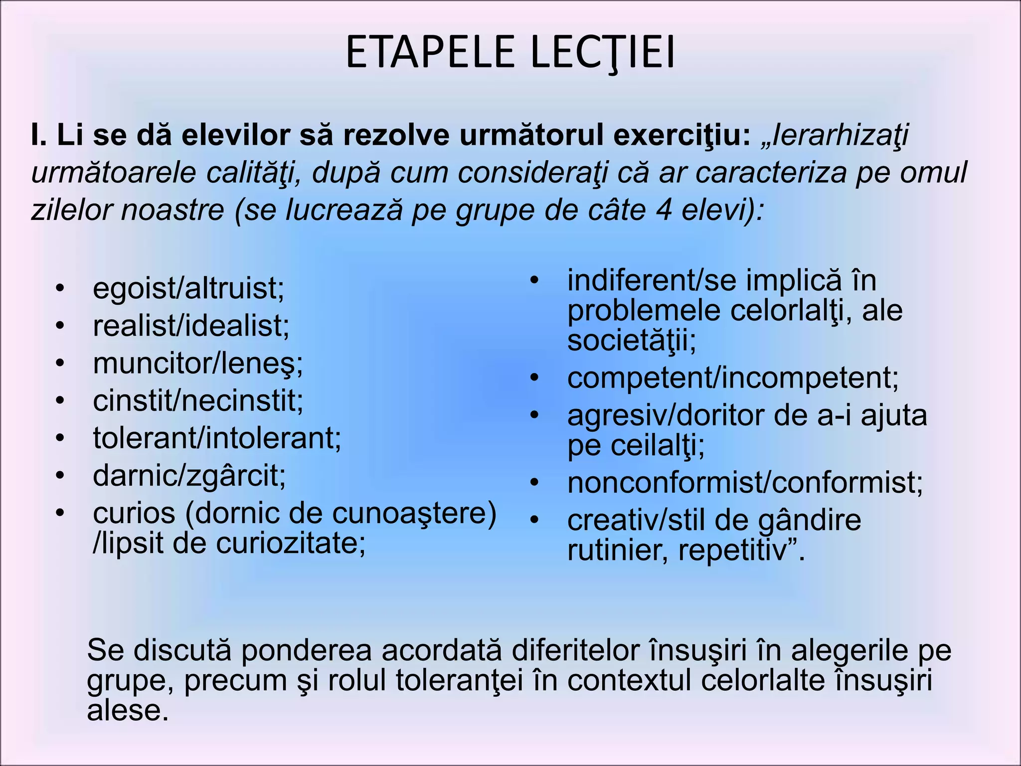 Lectia despre toleranta | PPT