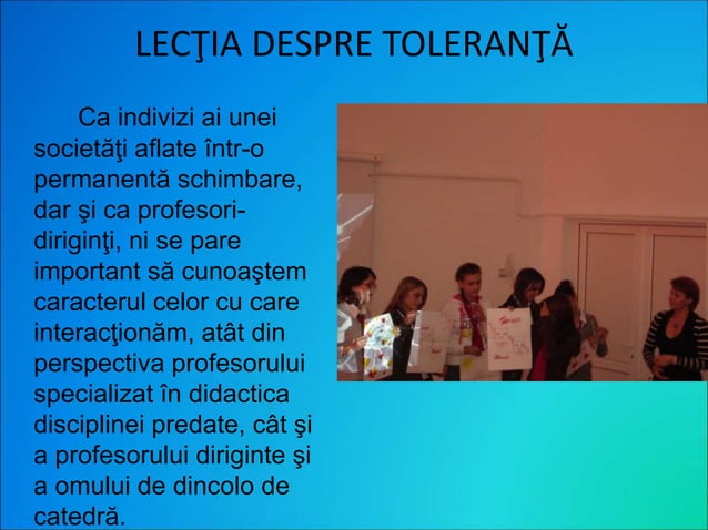 Lectia despre toleranta | PPT