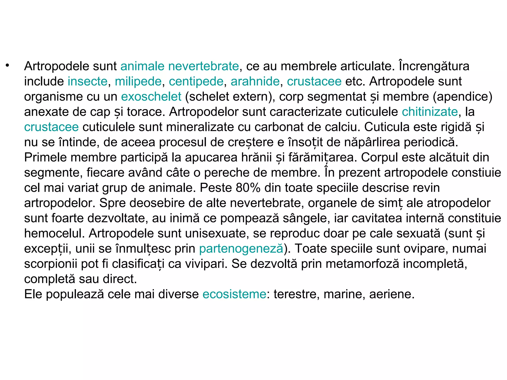 Artropode Cristi Grigorii | PPT