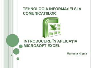 Lectie excel | PPTX