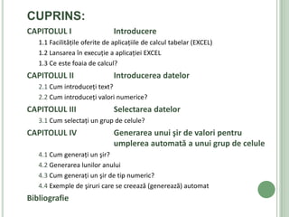 Lectie excel | PPTX