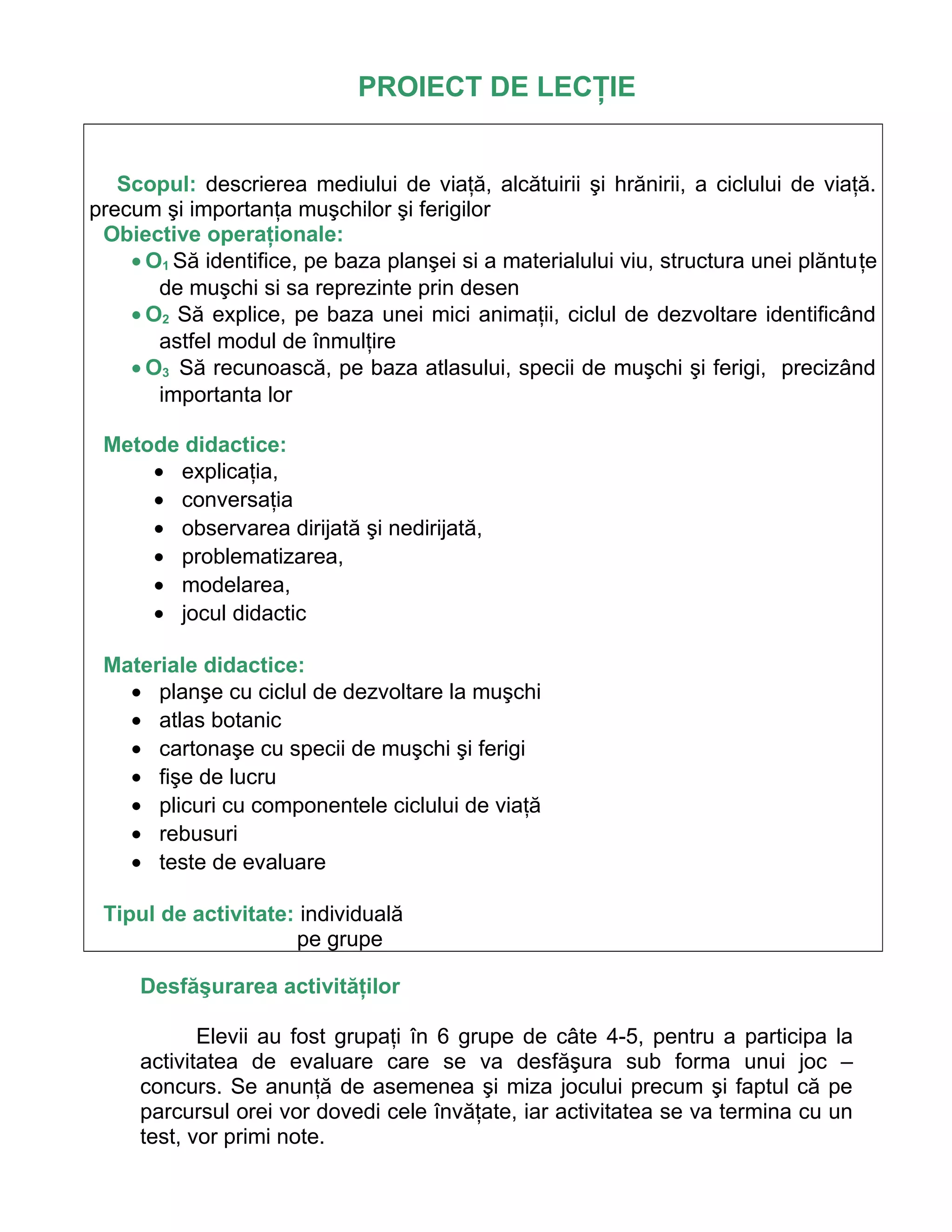 Lectie muschi ferigi_eval | DOC