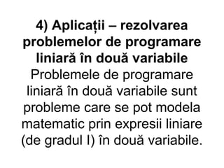 Lectie programare liniara | PPT