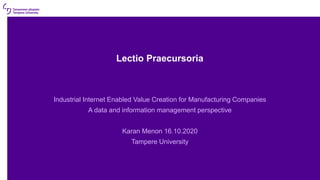 Lectio praecursoria | PPTX