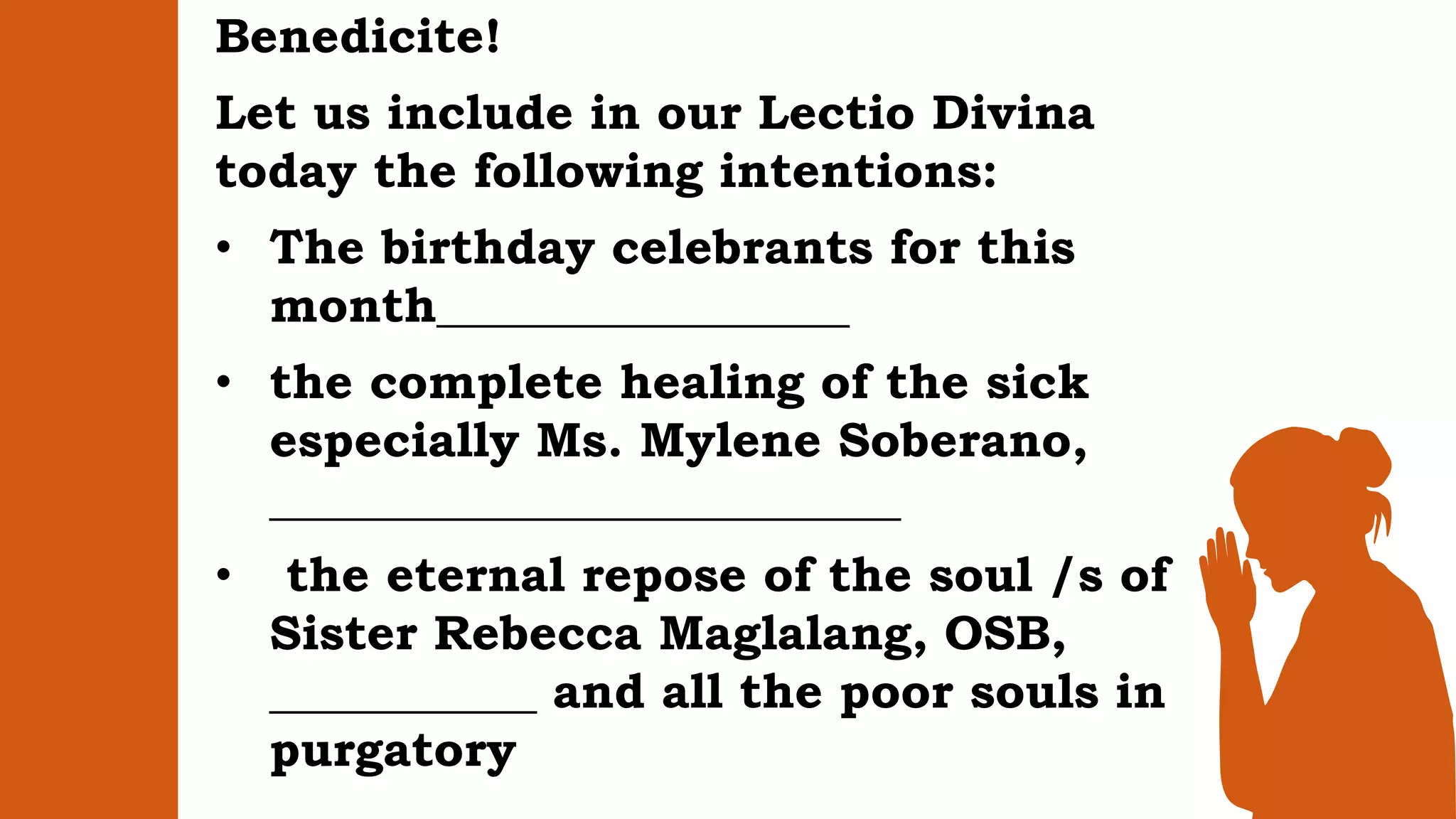 LECTIO-Prayers.pptx | Christianity | Religion & Spirituality