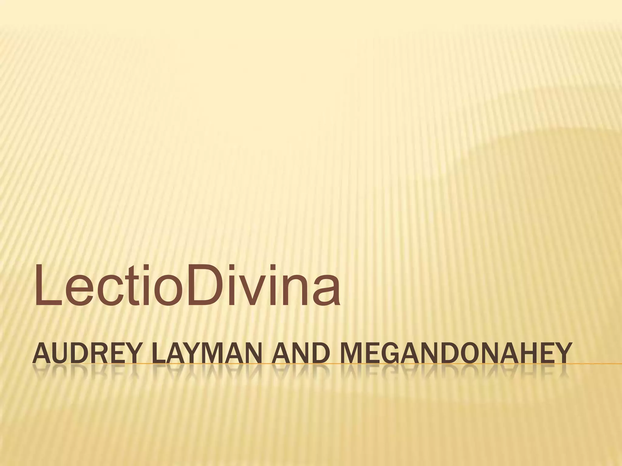 Lectio divina | PPTX