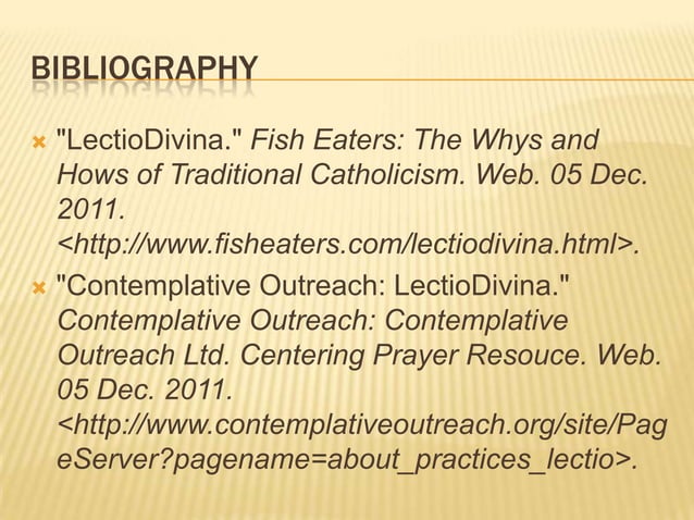 Lectio divina | PPTX