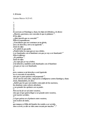 Lectura Santa. Marcos 10,35-45 (29-10-2012) | DOCX