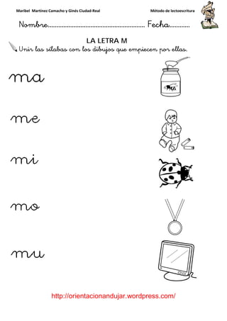 LECTOESCRITURA: M y P | PDF