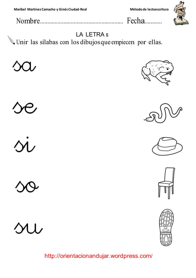 Lectoescritura completo-orientacionandujar-consonante-s | DOCX