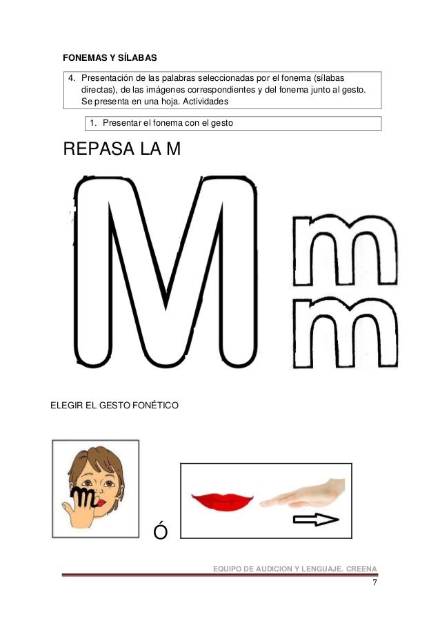 Lectoescritura fonema m