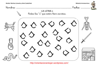 Lectoescritura letra ss | PDF