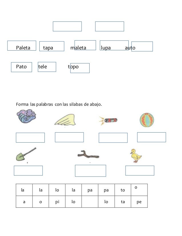 Lectoescritura ,m,p,l, t actividades